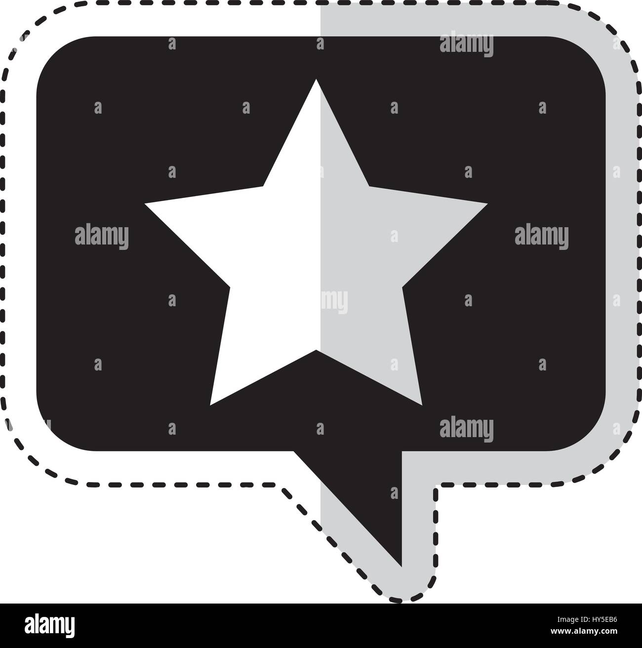 speech bubble with star icon Stock Vector Image & Art - Alamy