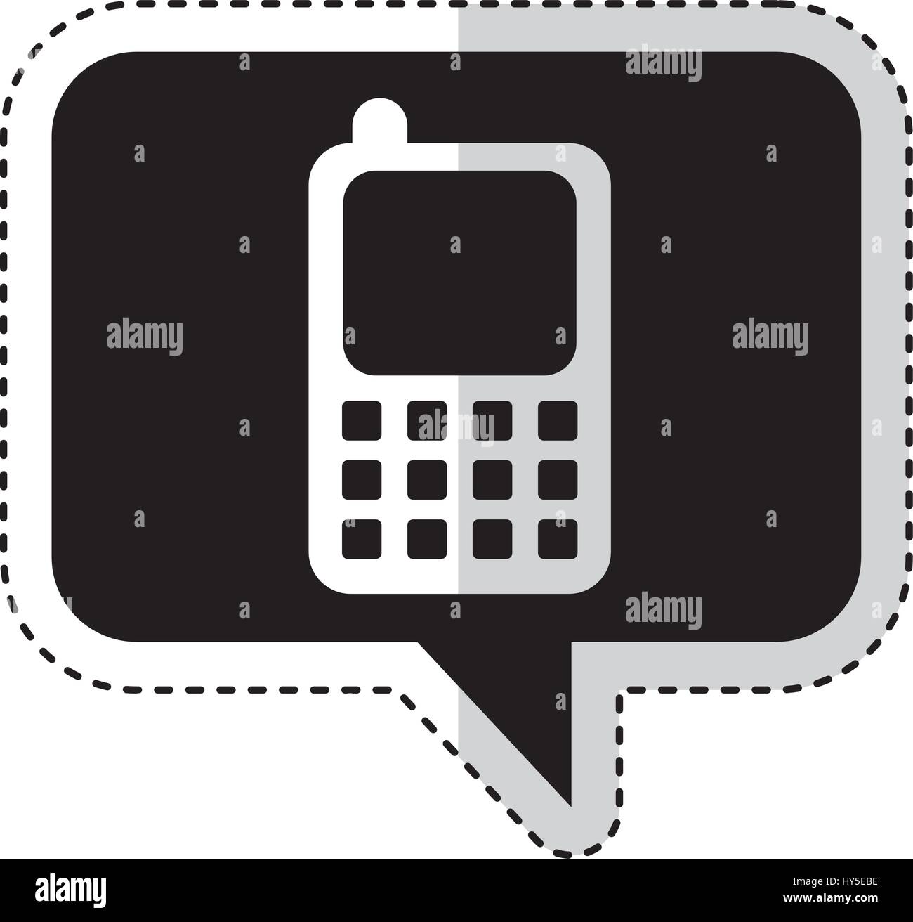 speech bubble with cellphone icon Stock Vector Image & Art - Alamy