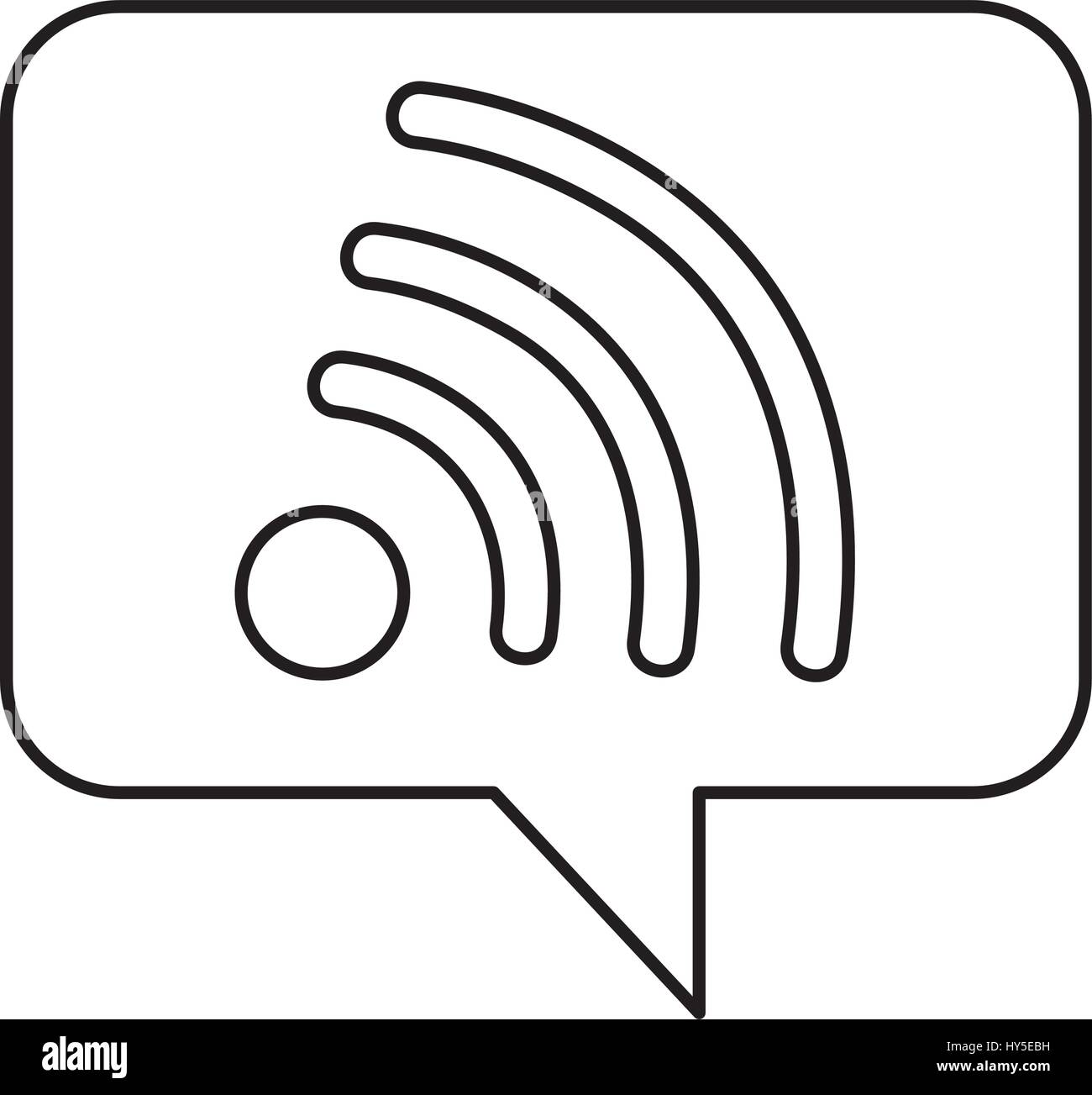 speech bubble with wifi signal icon Stock Vector Image & Art - Alamy