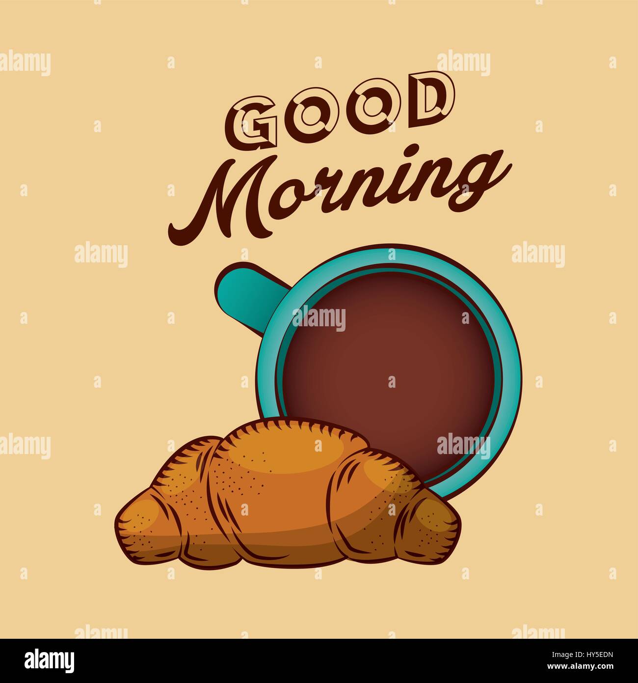 delicious bread good morning poster Stock Vector Image & Art - Alamy