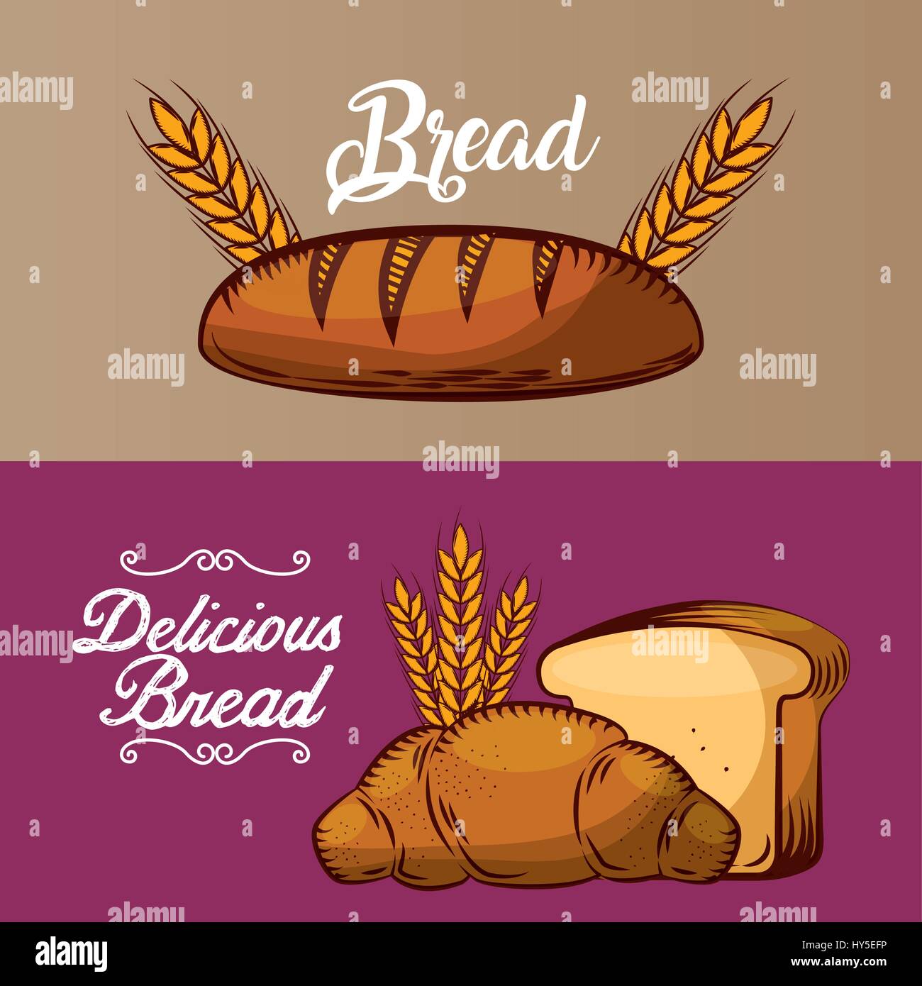 delicious bread bakery shop Stock Vector Image & Art - Alamy