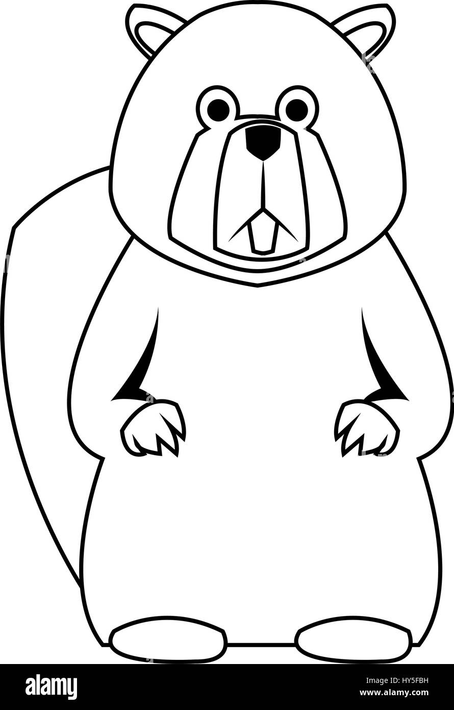 beaver cartoon icon Stock Vector Image & Art - Alamy