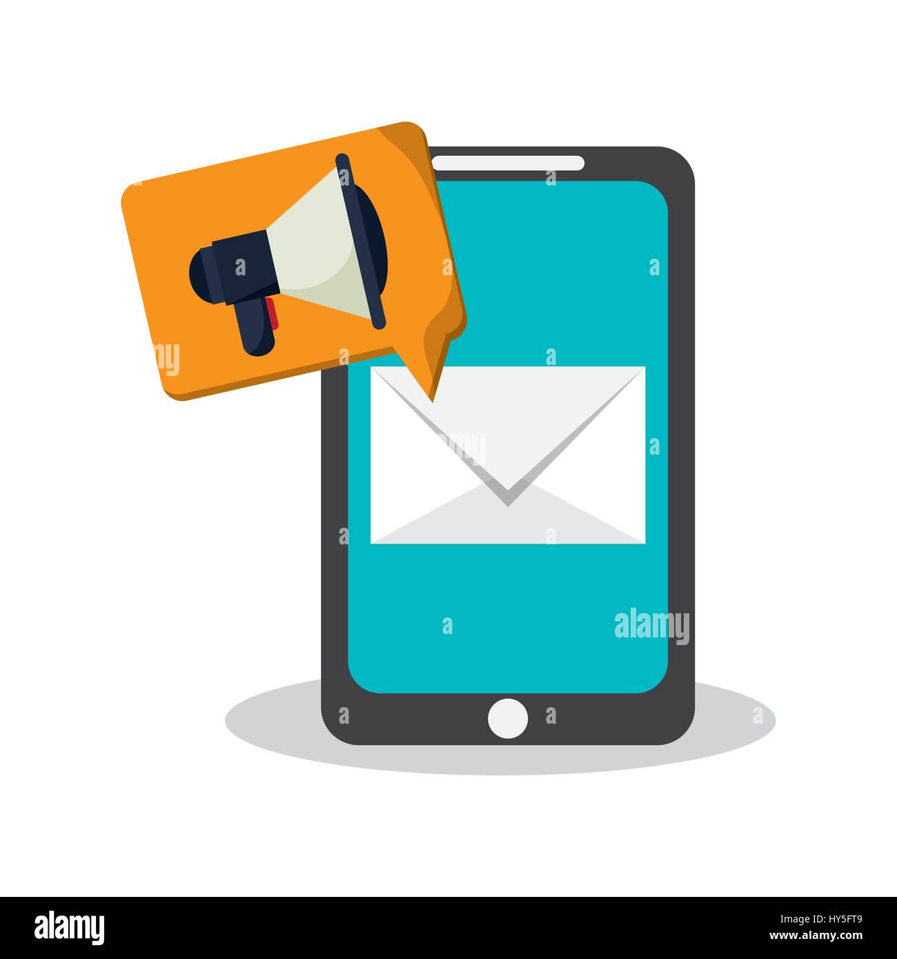 Megaphone device communication bubble Stock Vector Images - Alamy