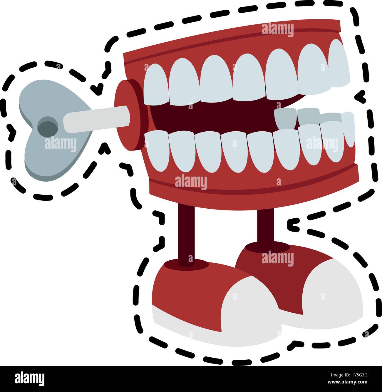 chattering teeth wind up toy icon image Stock Vector Image & Art - Alamy