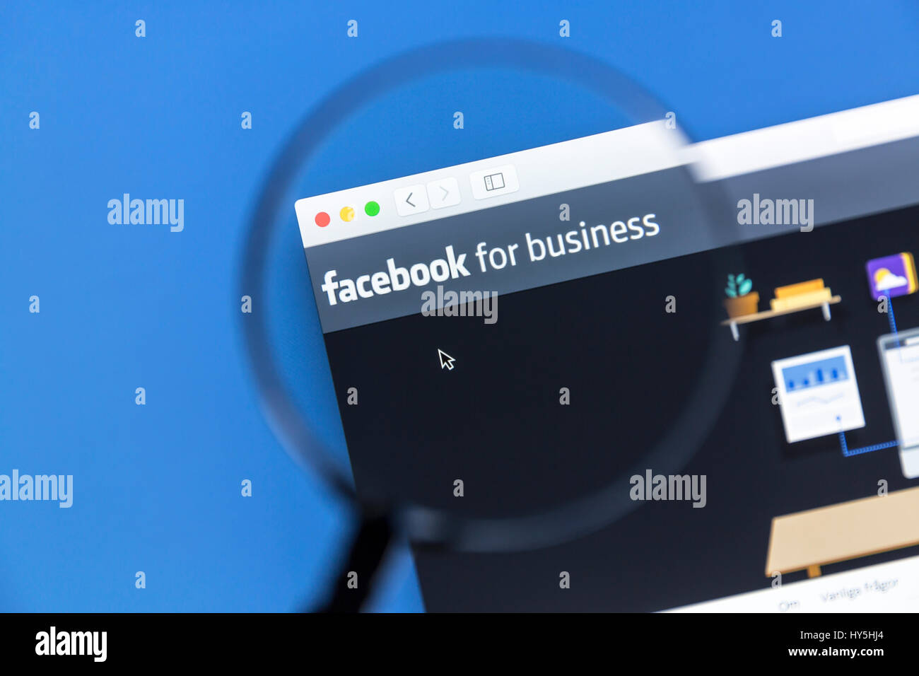 Facebook Business website Stock Photo - Alamy