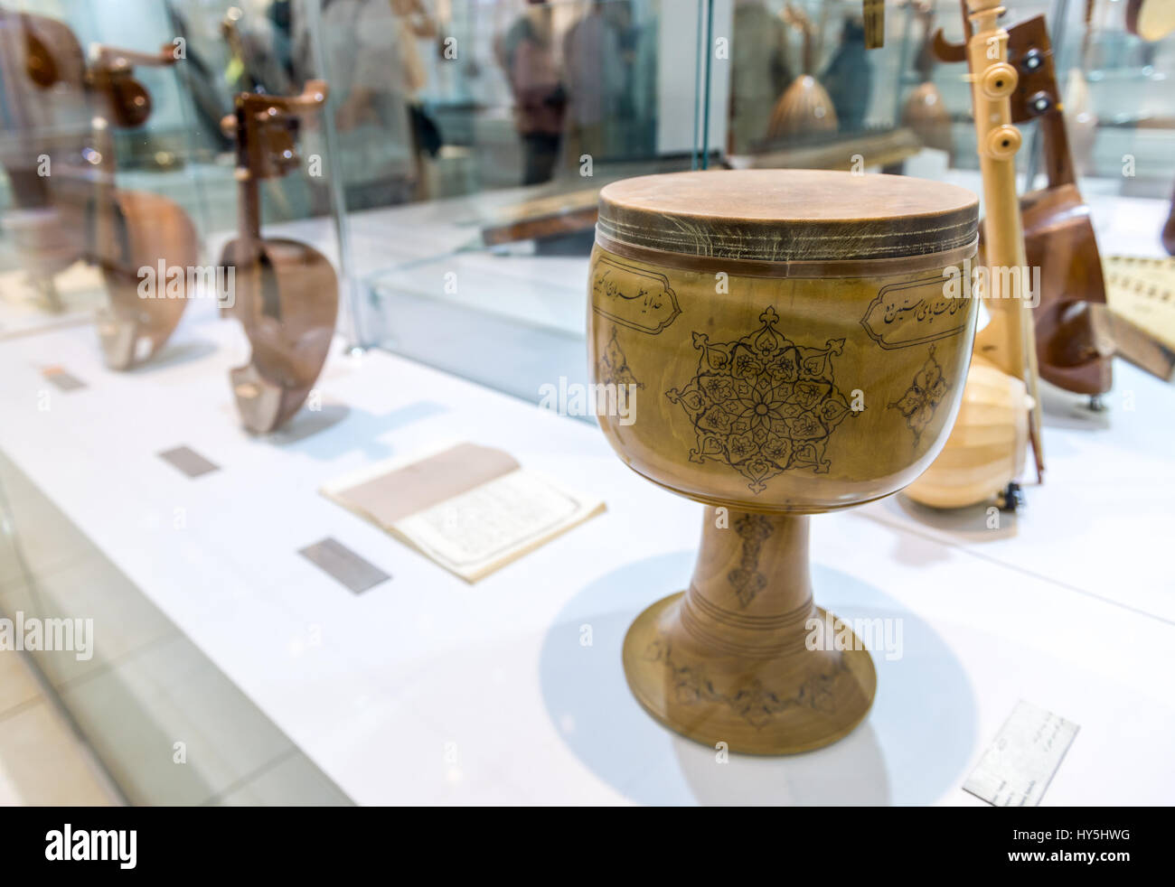 Tonbak drum instrument (also called tombak or tompak) in Museum of ...