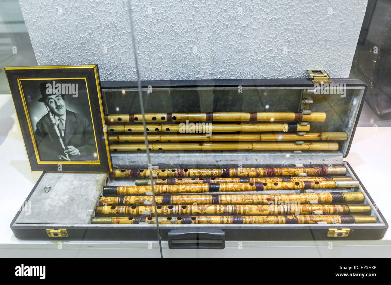 Traditional Iranian end-blown flutes called Neys in Museum of Music ...