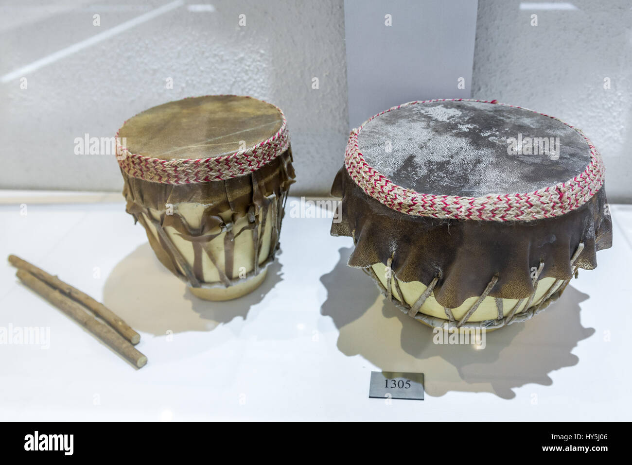 Traditional drums in Museum of Music, homage to Iran's musical ...