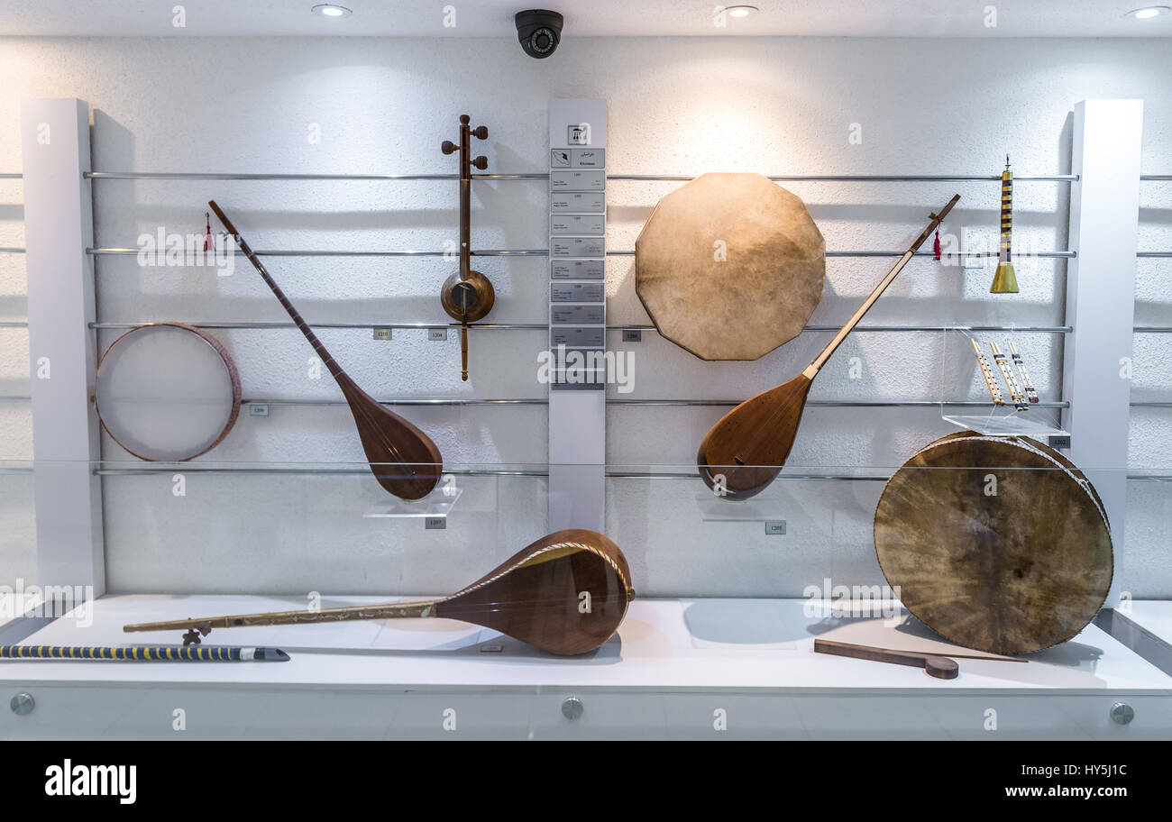 Traditional instruments from Khorasan region in Museum of Music, homage ...
