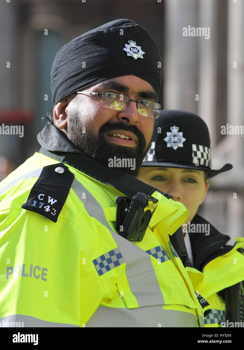 Stock photo of Metropolitan Police Service (MPS) officers in central ...