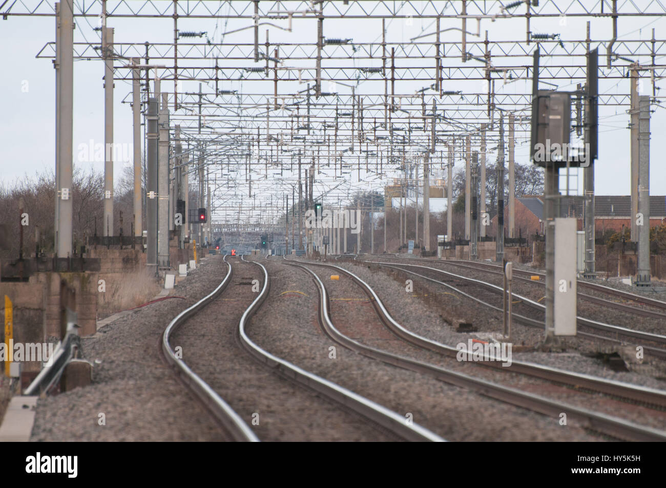 Railway line track siding junction hi-res stock photography and images ...