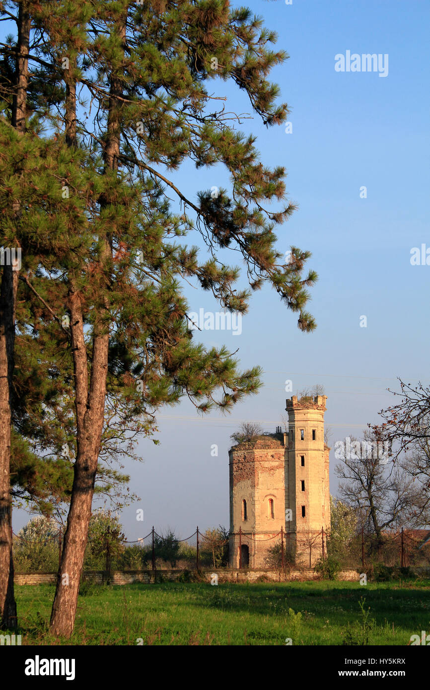 old ruined castle eastern europe Stock Photo - Alamy