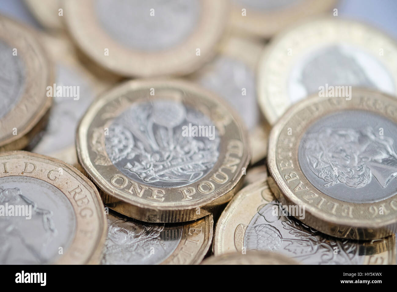 new 2017 pound coins Stock Photo - Alamy