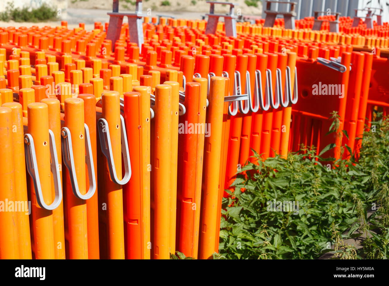 Orange barrier fencing hi-res stock photography and images - Alamy