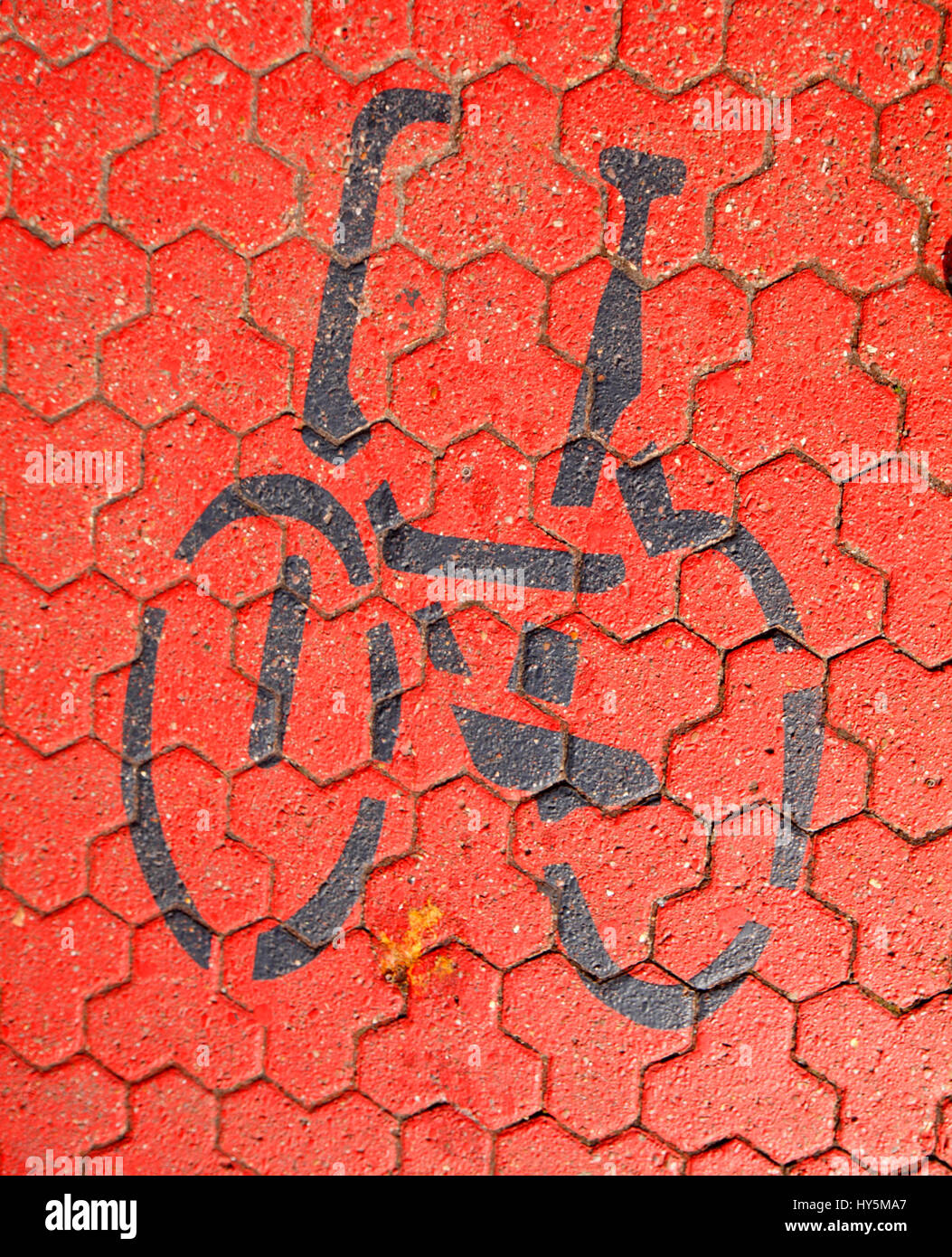 Red Bike Path Stock Photo - Alamy