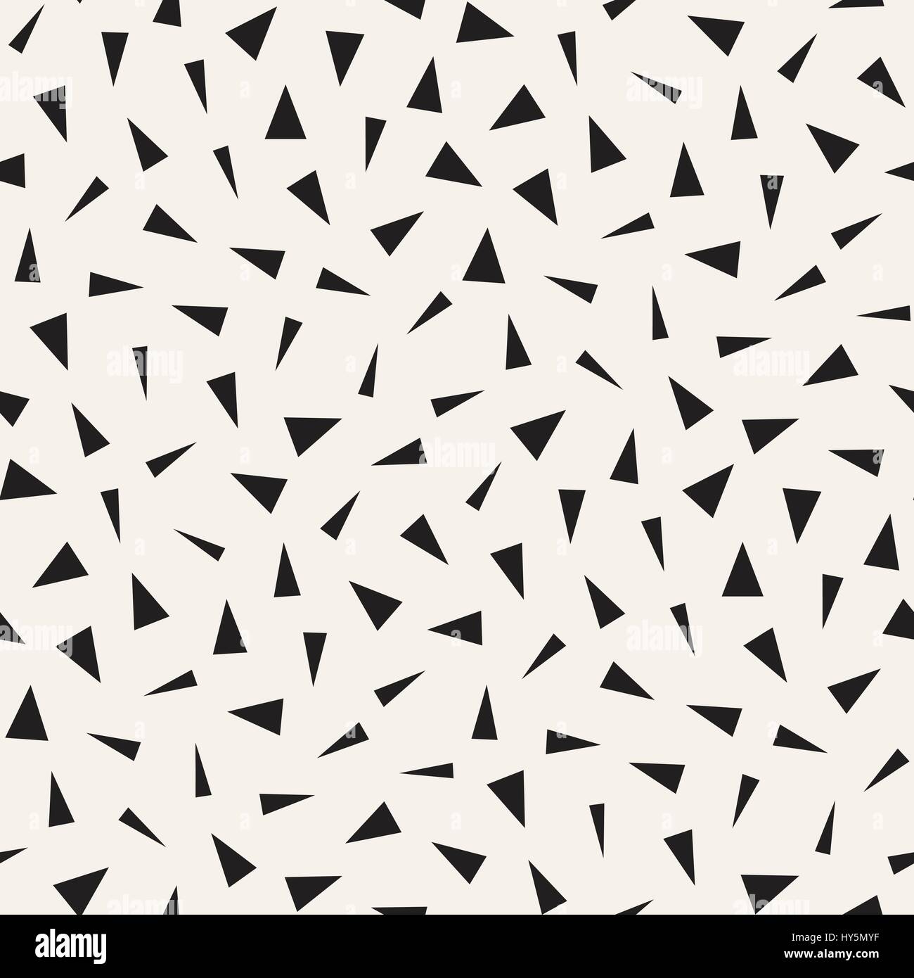 Trendy Texture With Scattered Geometric Shapes. Vector Seamless Pattern ...