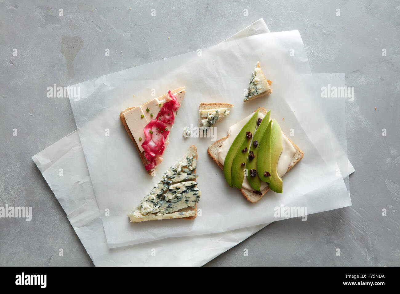 Tasty toasts with cheese Stock Photo - Alamy