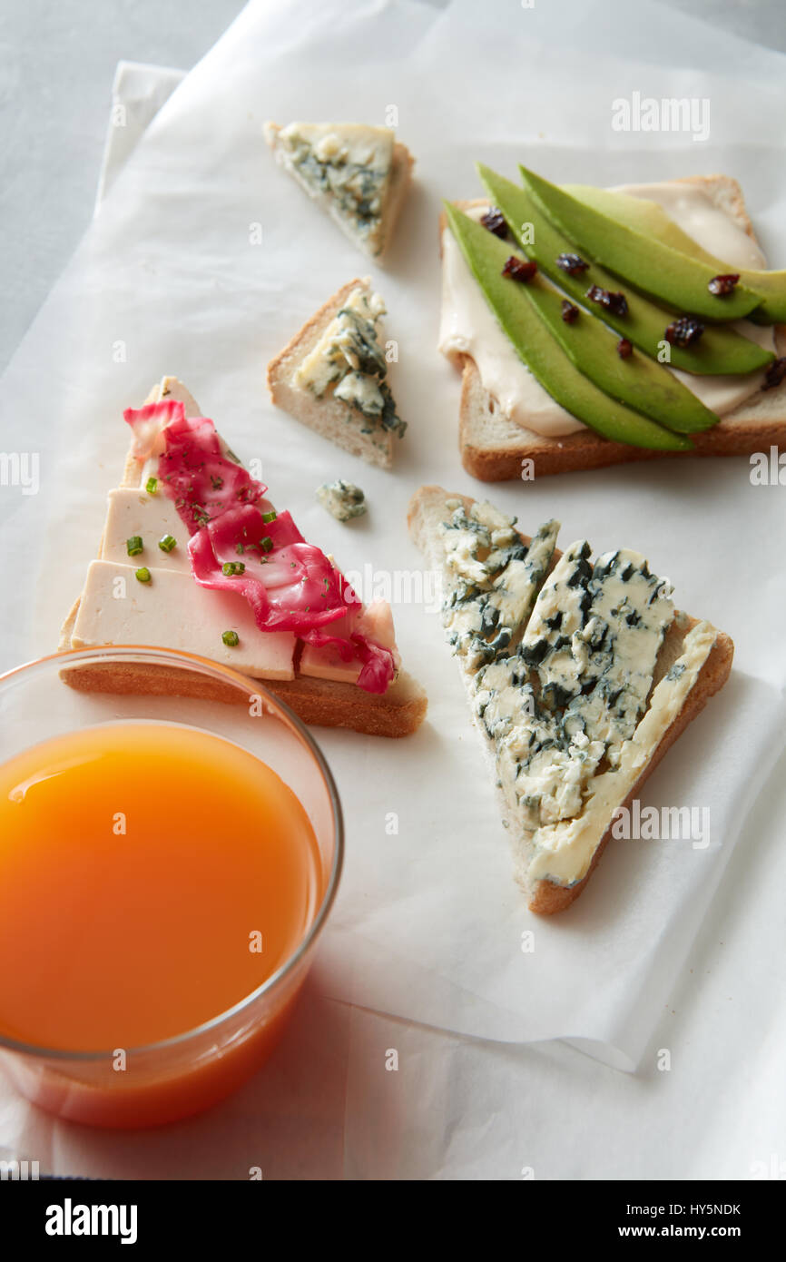 Top view sandwiches snacks hi-res stock photography and images - Alamy