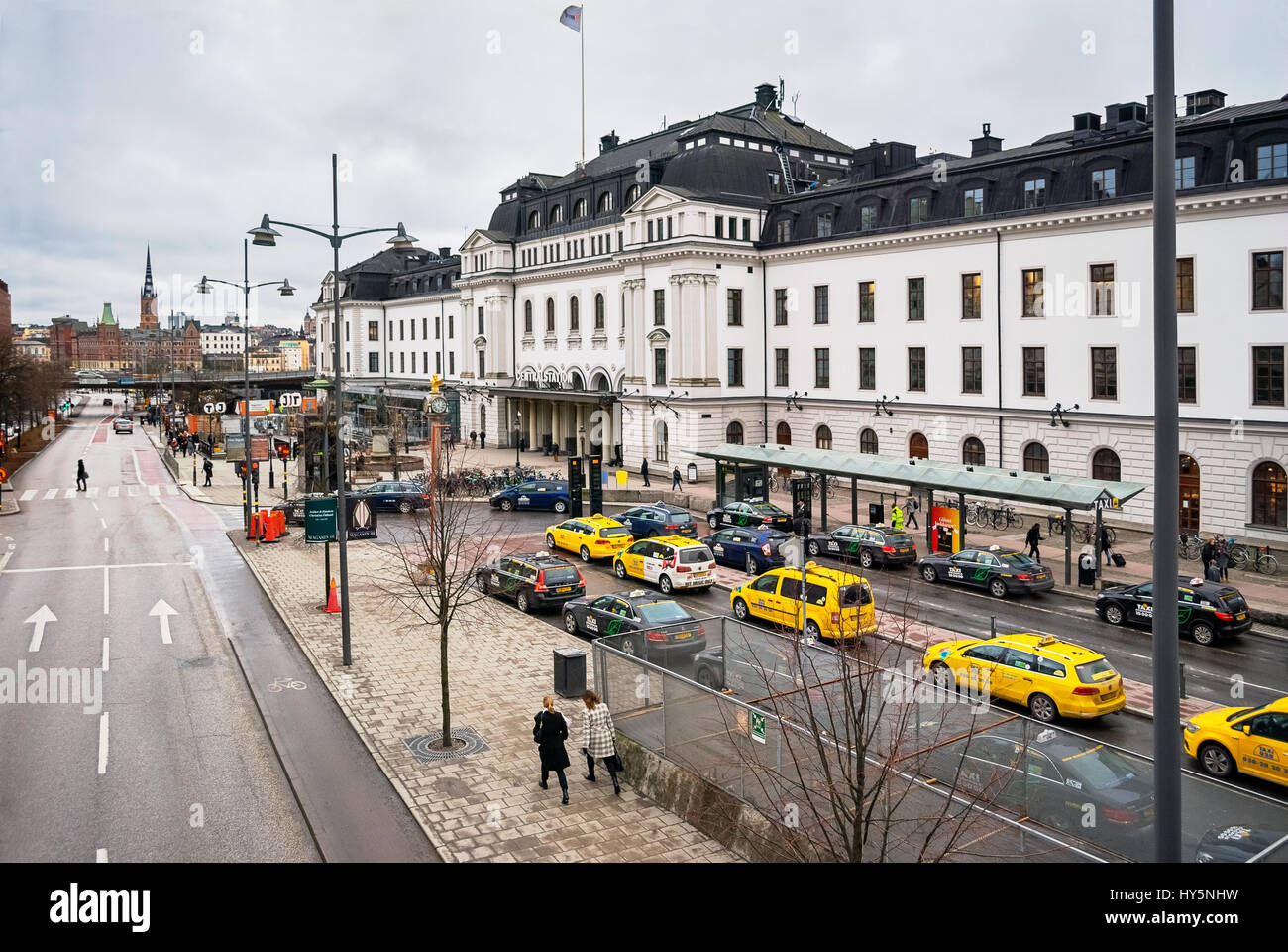STOCKHOLM, SWEDEN, 07 march: View of the street Vasagatan and the ...
