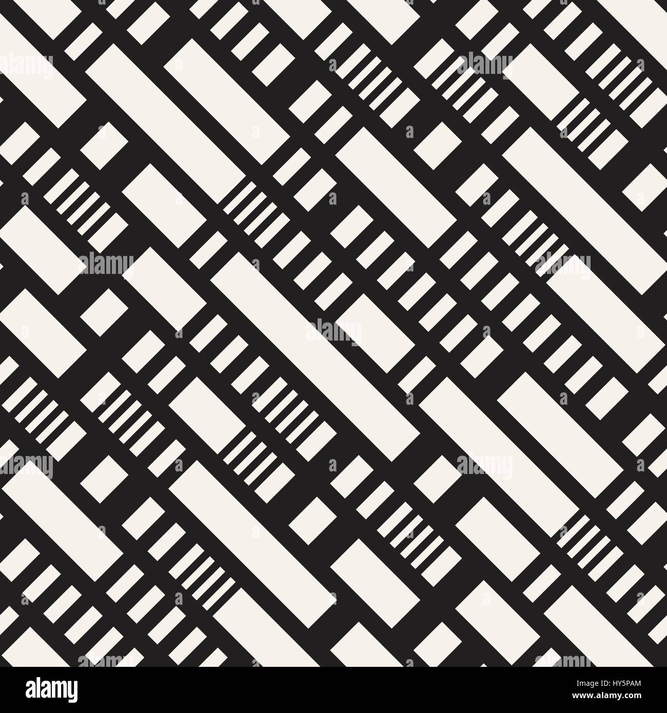 Black and White Dashed Lines Pattern. Modern Abstract Vector Seamless ...