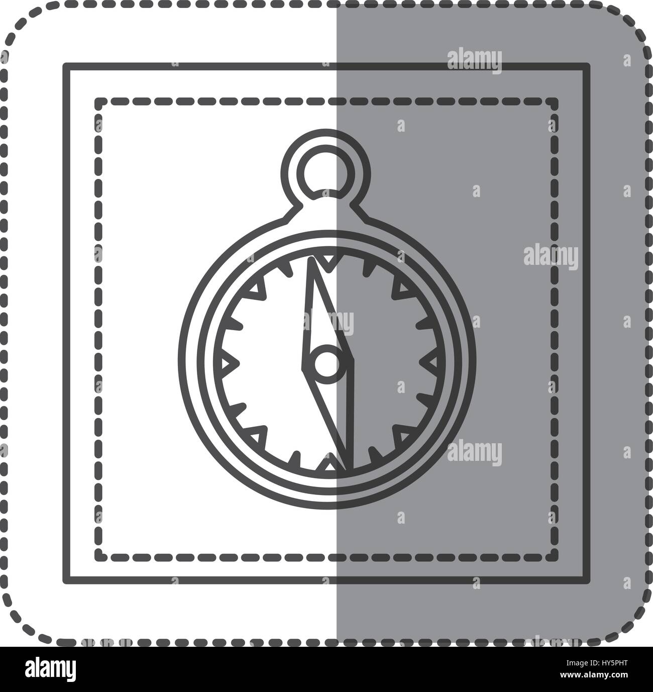 monochrome sticker frame with compass Stock Vector Image & Art - Alamy