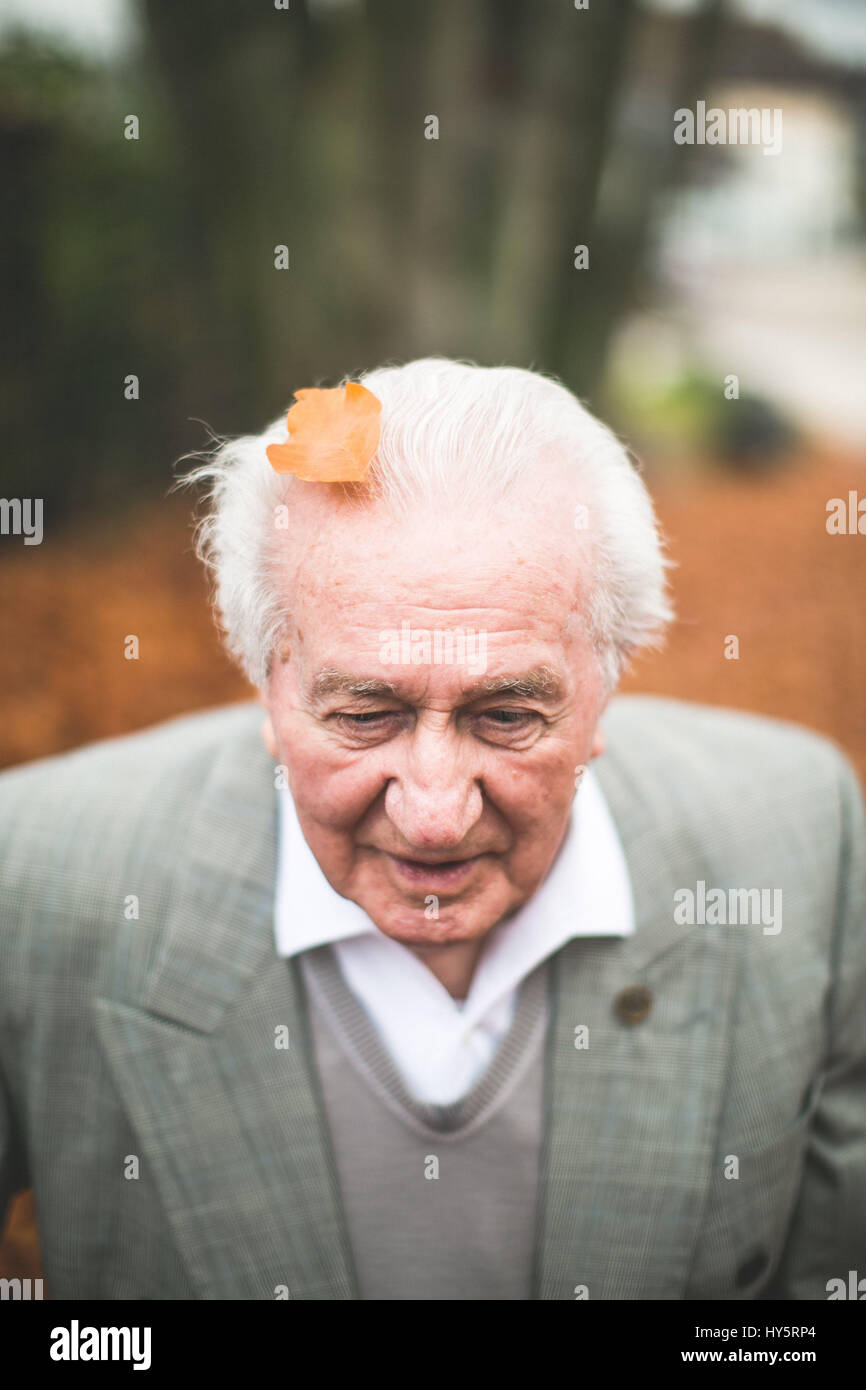 Leaf on head hi-res stock photography and images - Alamy