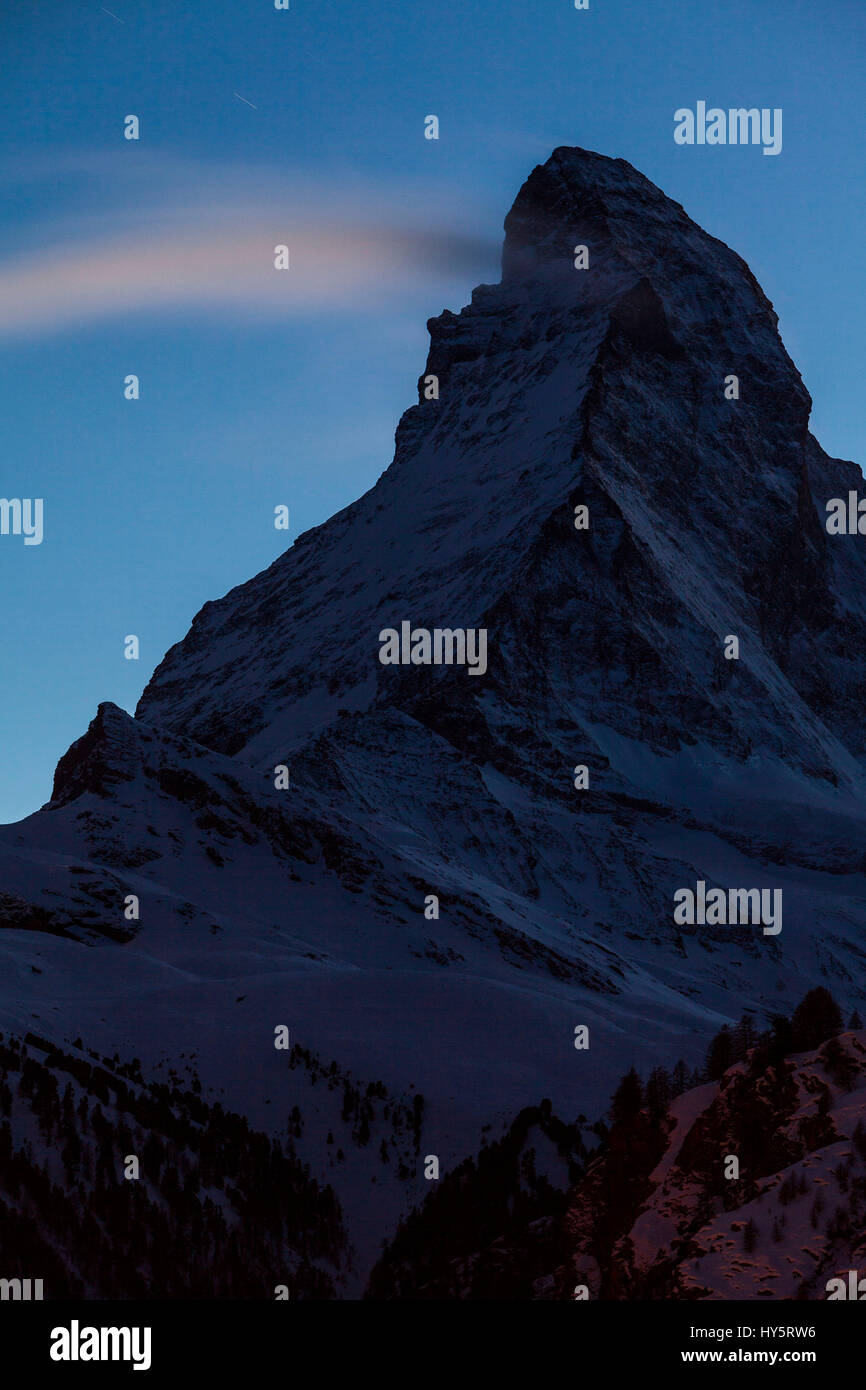 attraction,beauty in nature,blue hour,canton Valais,color image,evening ...