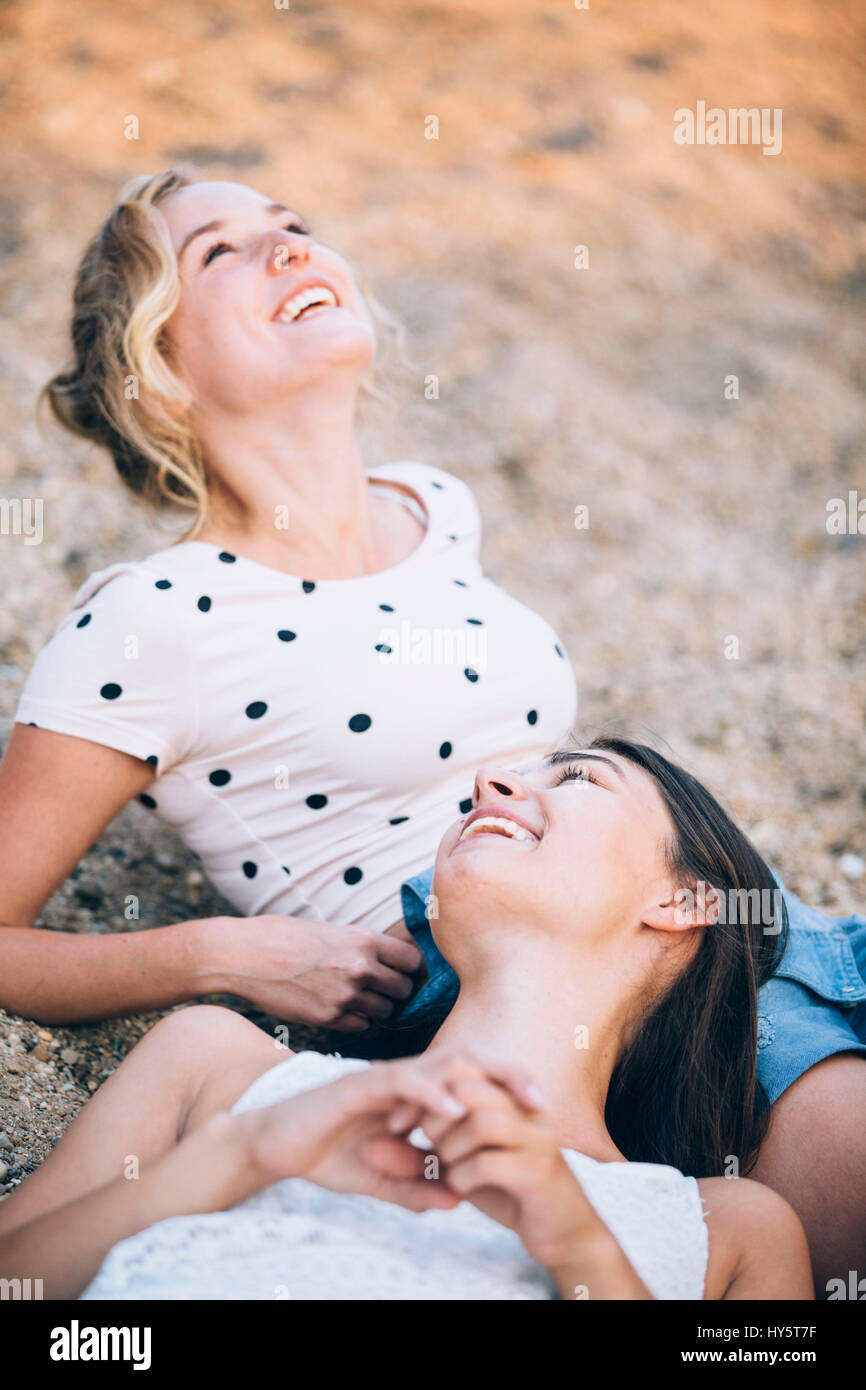 Two young women fooling around hi-res stock photography and images - Alamy