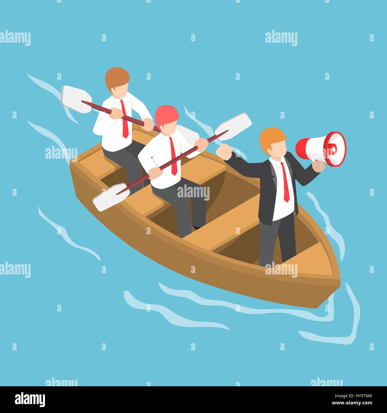Businessman rowing a boat hi-res stock photography and images - Alamy