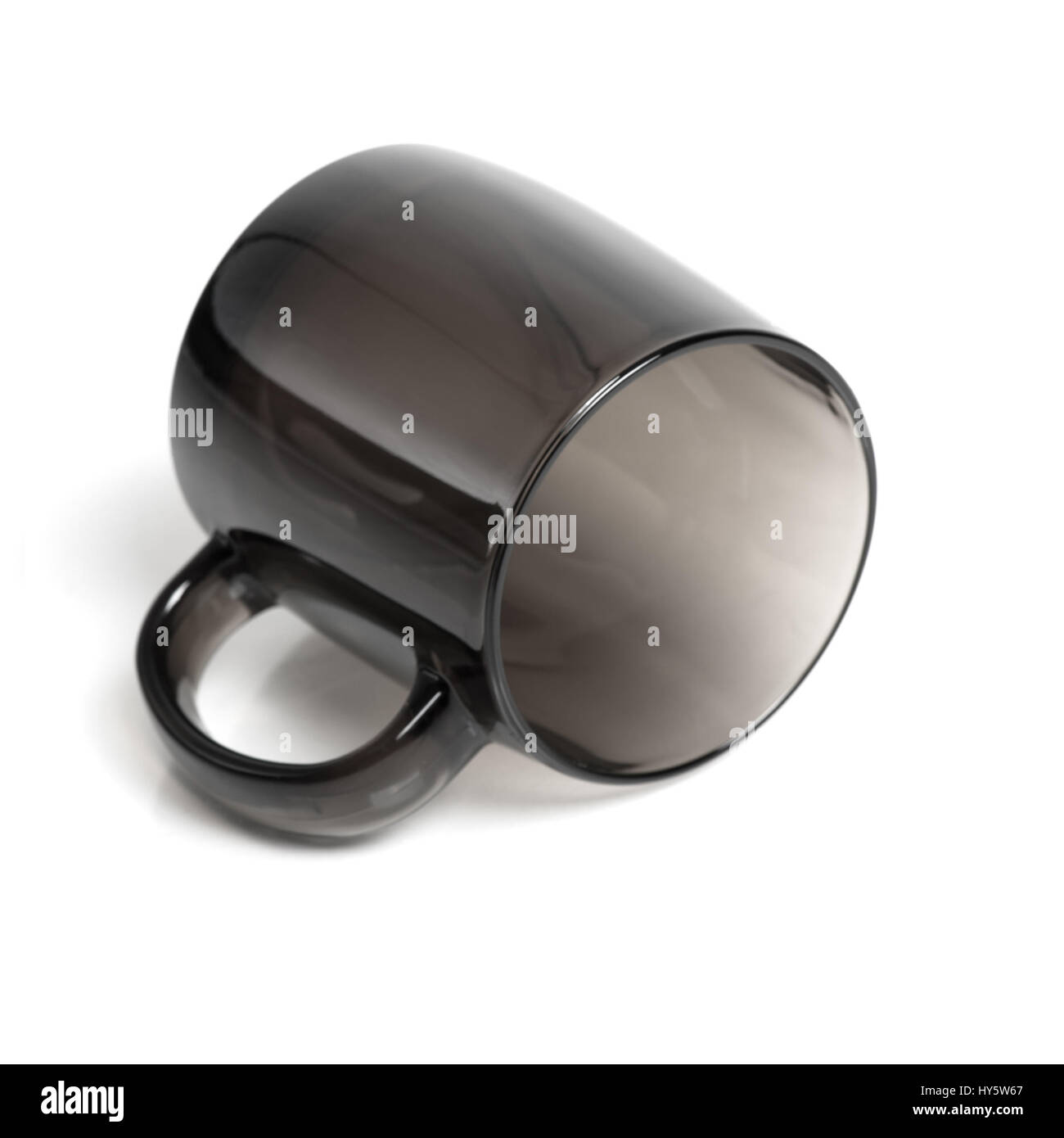 Clean black mug isolated on white background Stock Photo - Alamy