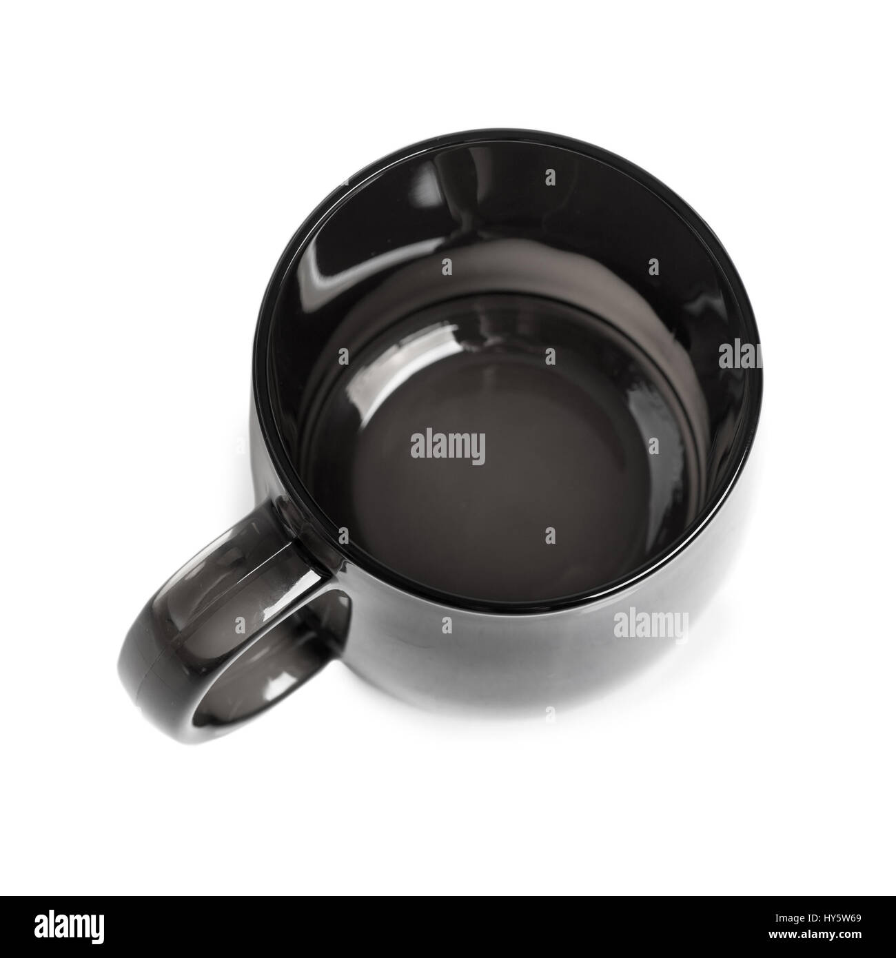Clean black mug isolated on white background Stock Photo - Alamy