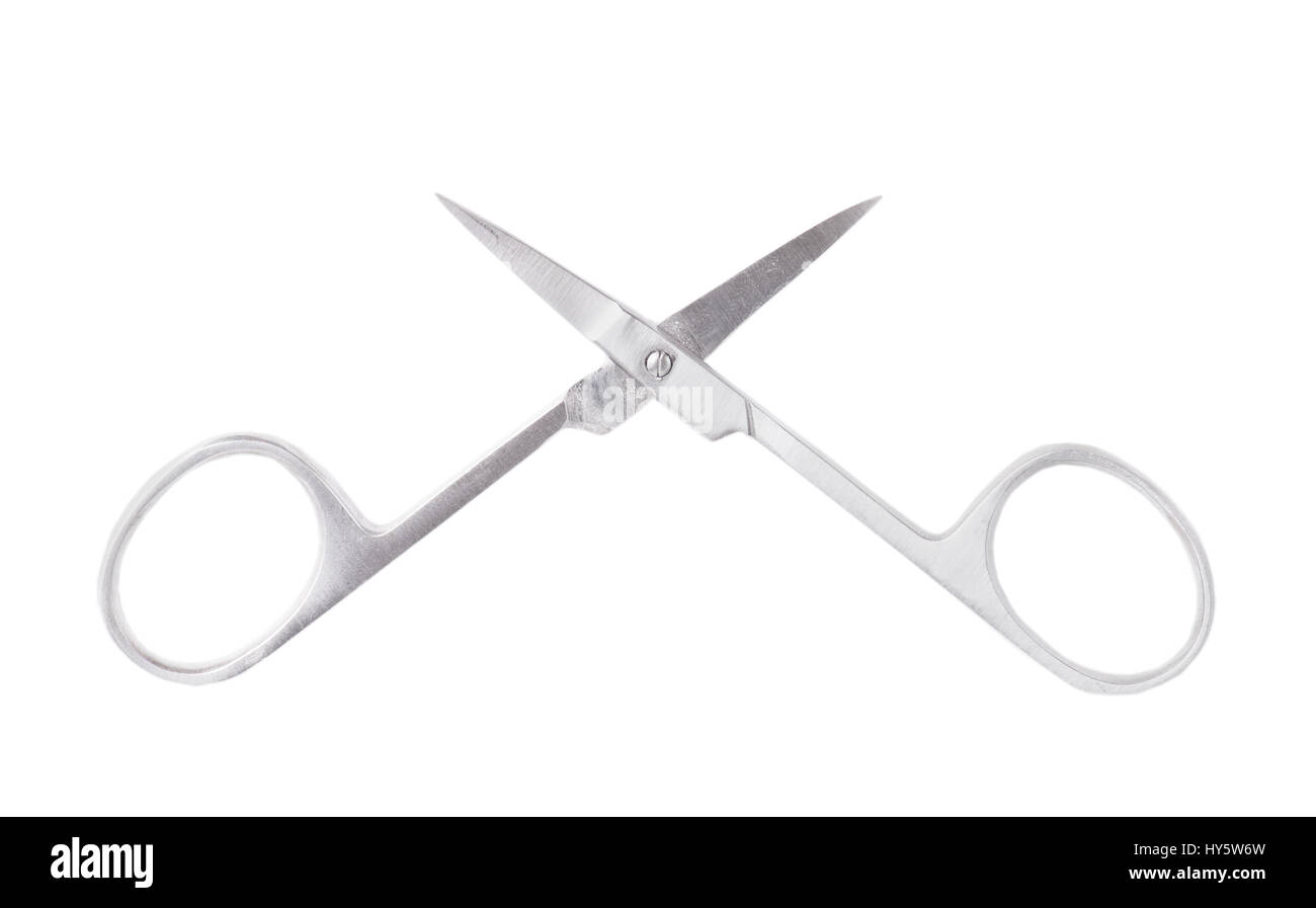 Scissors for nails isolated on white background Stock Photo - Alamy