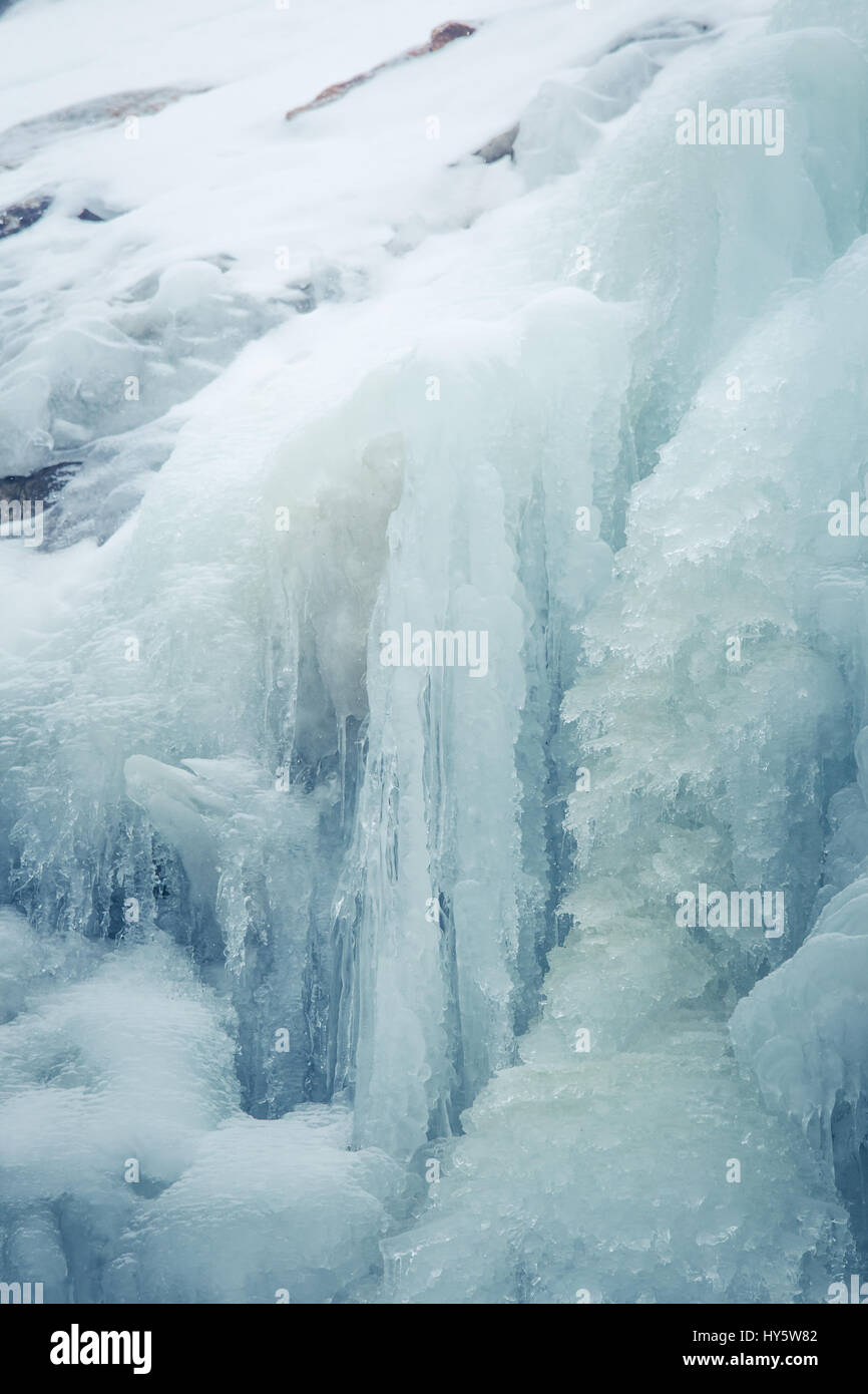 Closeup beautiful frozen waterfall hi-res stock photography and images ...