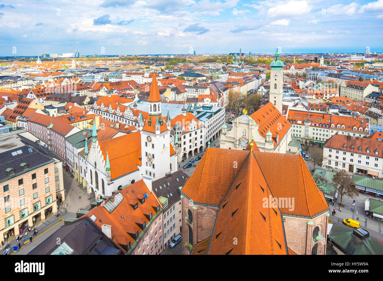 Munich top view hi-res stock photography and images - Alamy