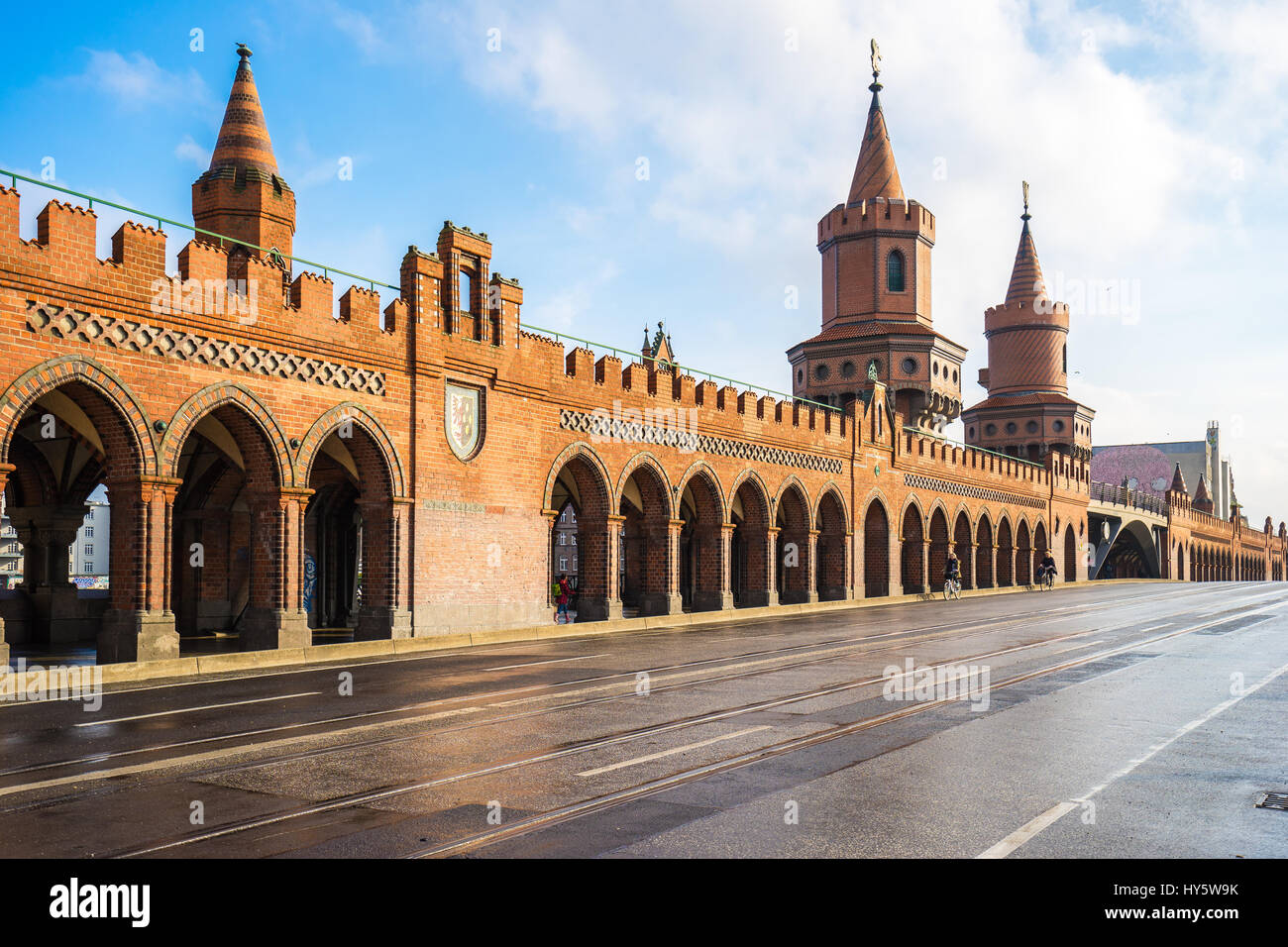 The Oberbaum Bridge landmark of Berlin city in Germany Stock Photo - Alamy