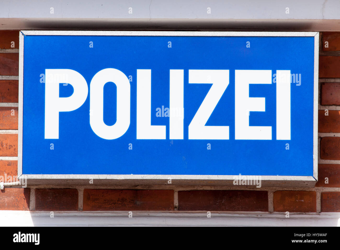 Schild Polizei, Deutschland Stock Photo - Alamy