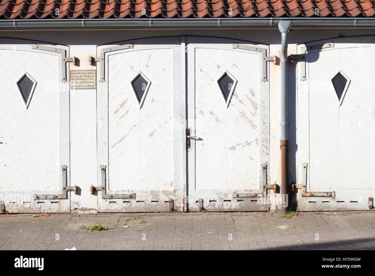 Old Garage Gate Stock Photo - Alamy