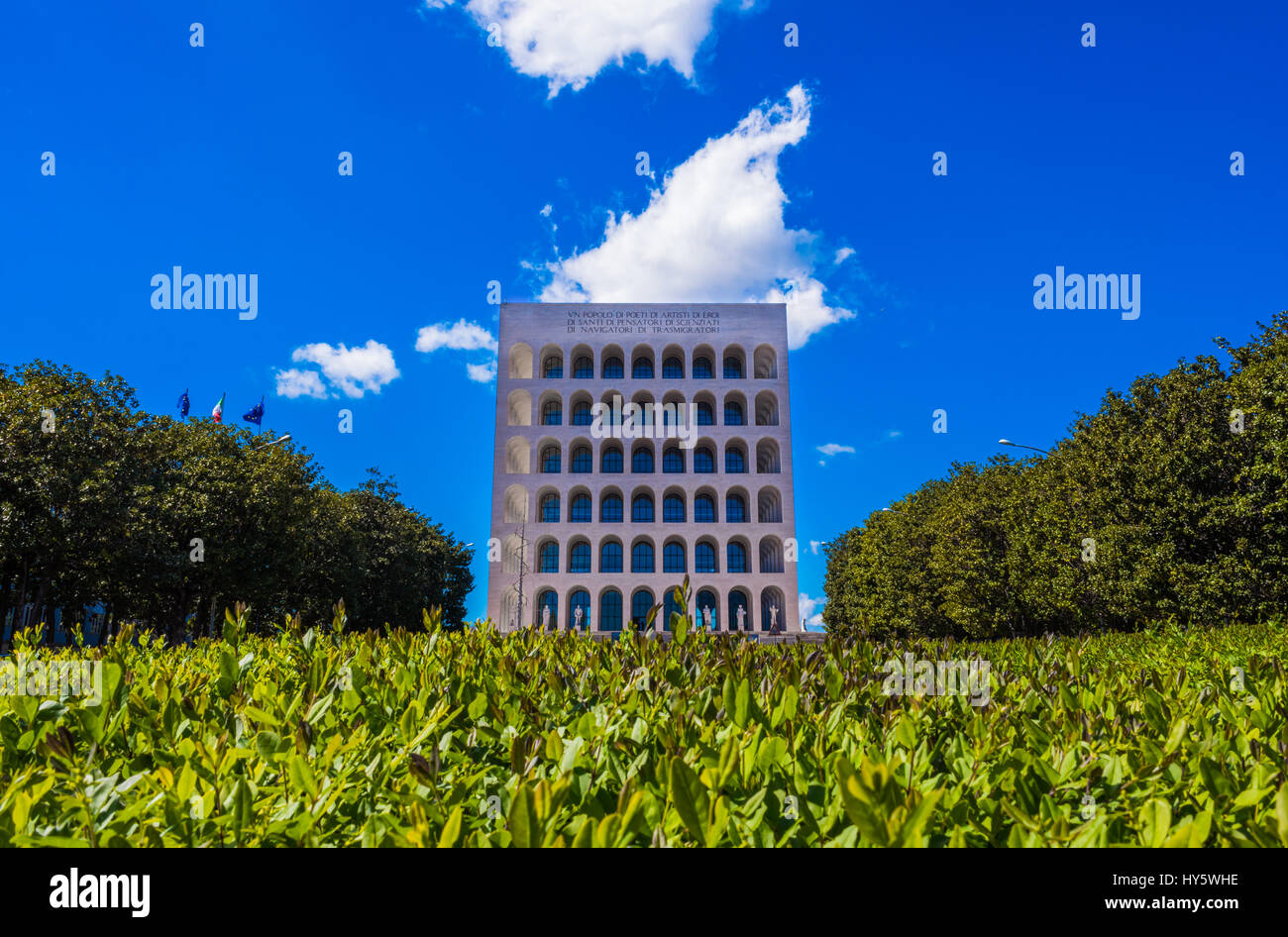 ROME, ITALY - The 'Palazzo della Civiltà Italiana' in EUR district ...