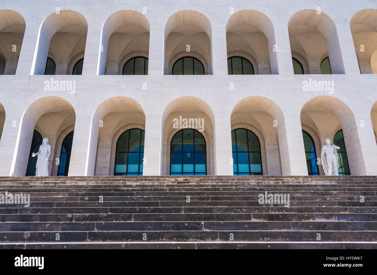 ROME, ITALY - The 'Palazzo della Civiltà Italiana' in EUR district ...