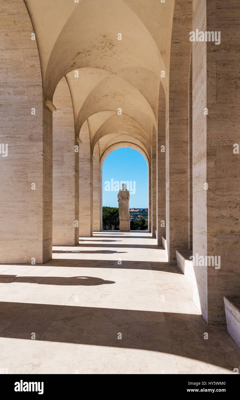 ROME, ITALY - The 'Palazzo della Civiltà Italiana' in EUR district ...