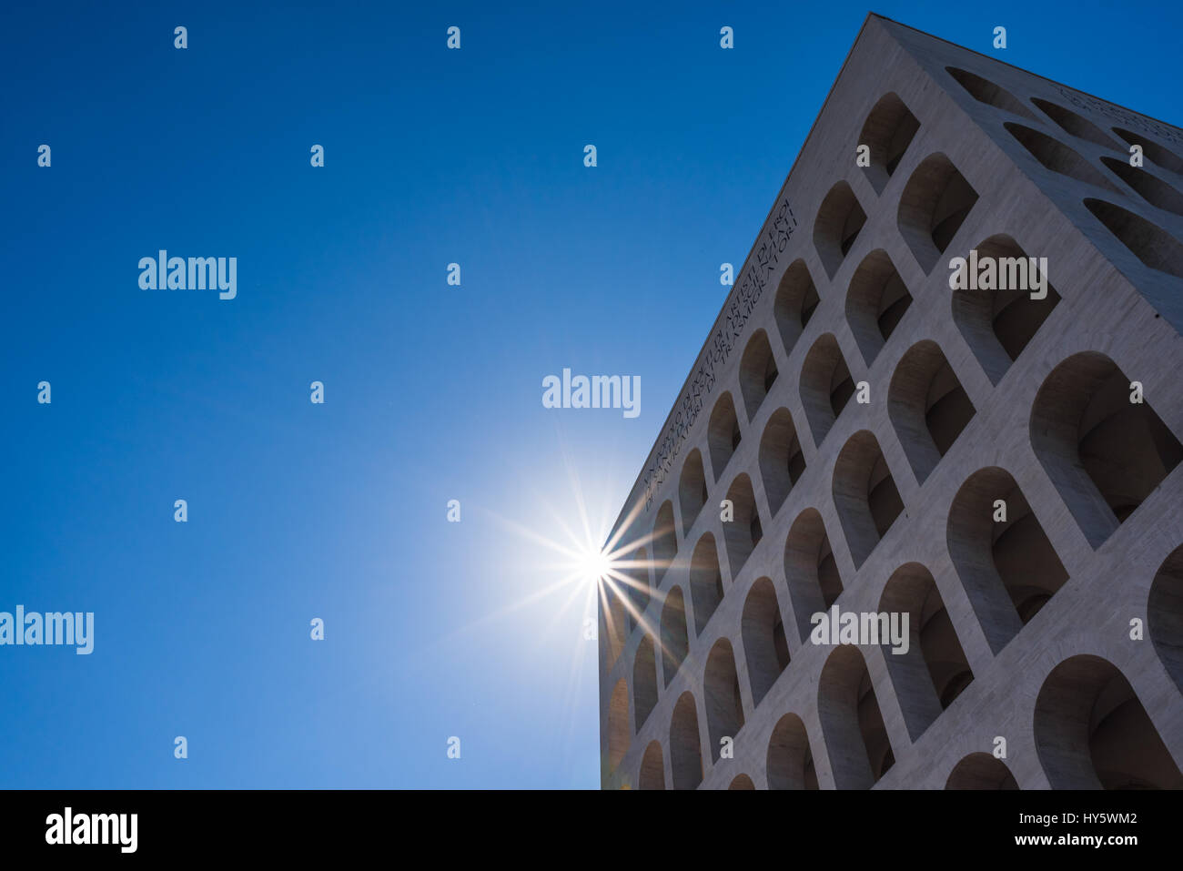 ROME, ITALY - The 'Palazzo della Civiltà Italiana' in EUR district ...