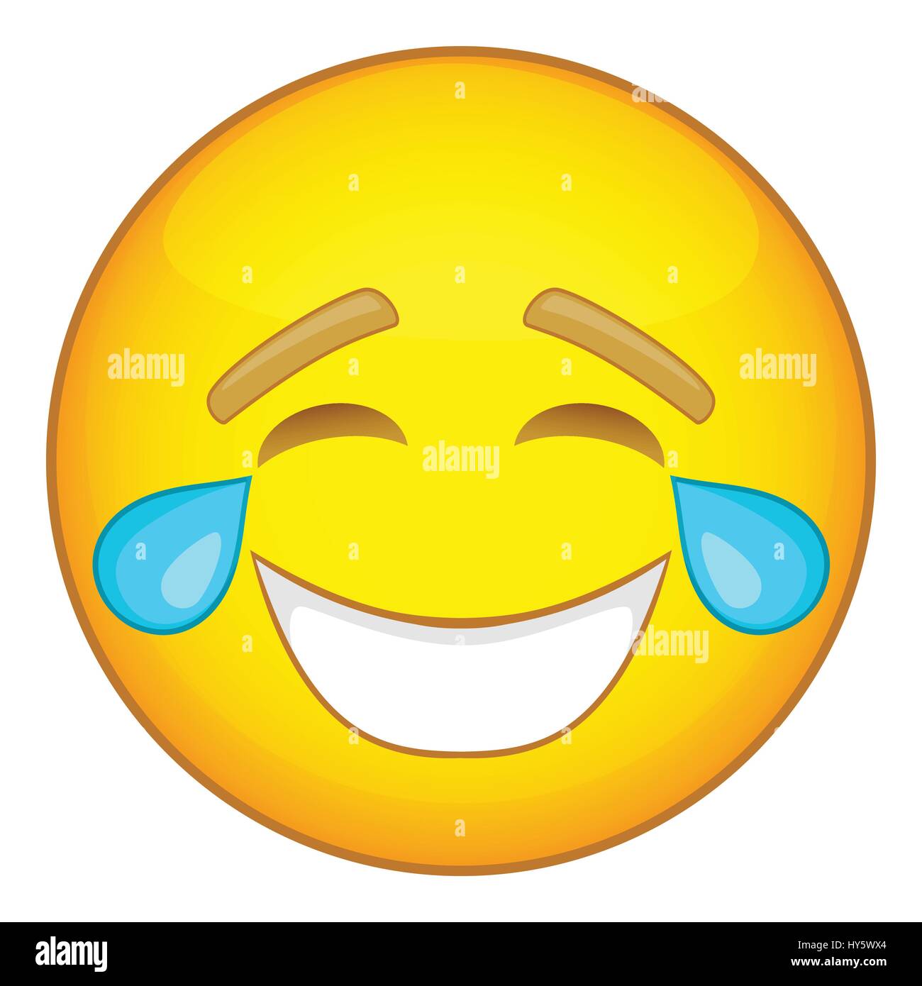 Smiling emoticon icon, cartoon style Stock Vector Image & Art - Alamy