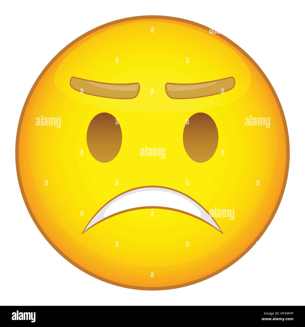 Angry emoticon icon, cartoon style Stock Vector Image & Art - Alamy