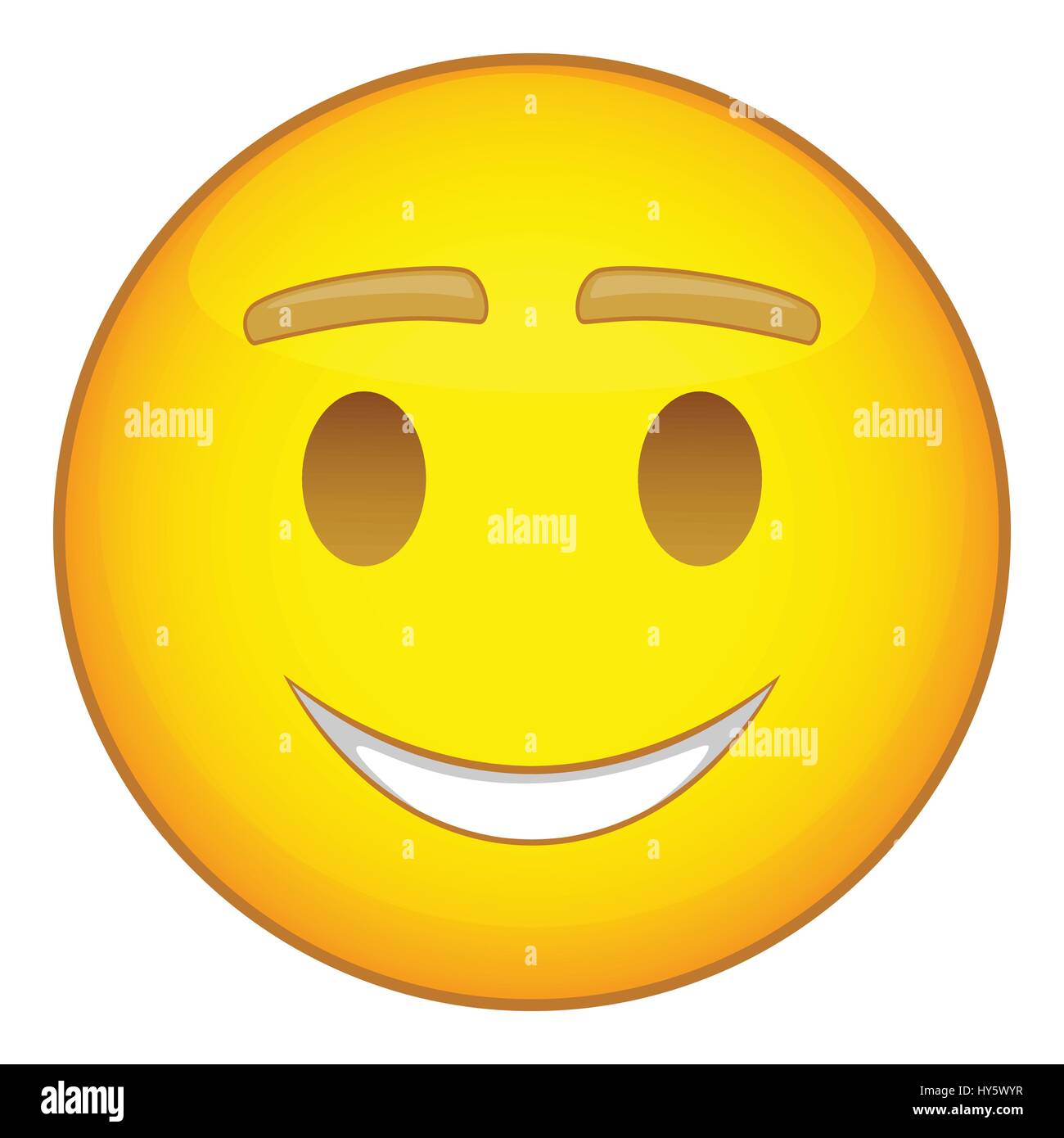 Smiling happy emoticon icon, cartoon style Stock Vector Image & Art - Alamy
