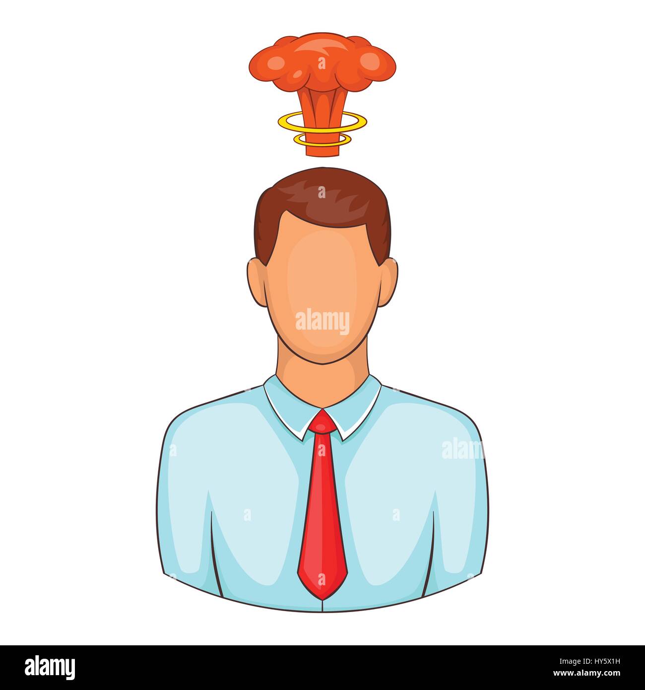 Cloud over man head icon, cartoon style Stock Vector Image & Art - Alamy