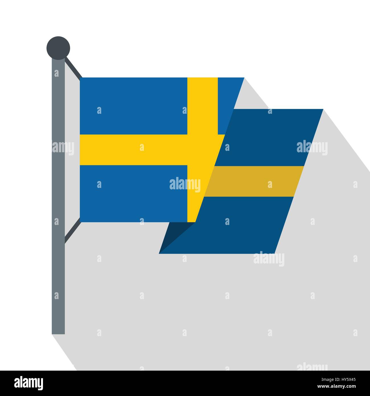 Flag of Sweden icon, flat style Stock Vector Image & Art - Alamy