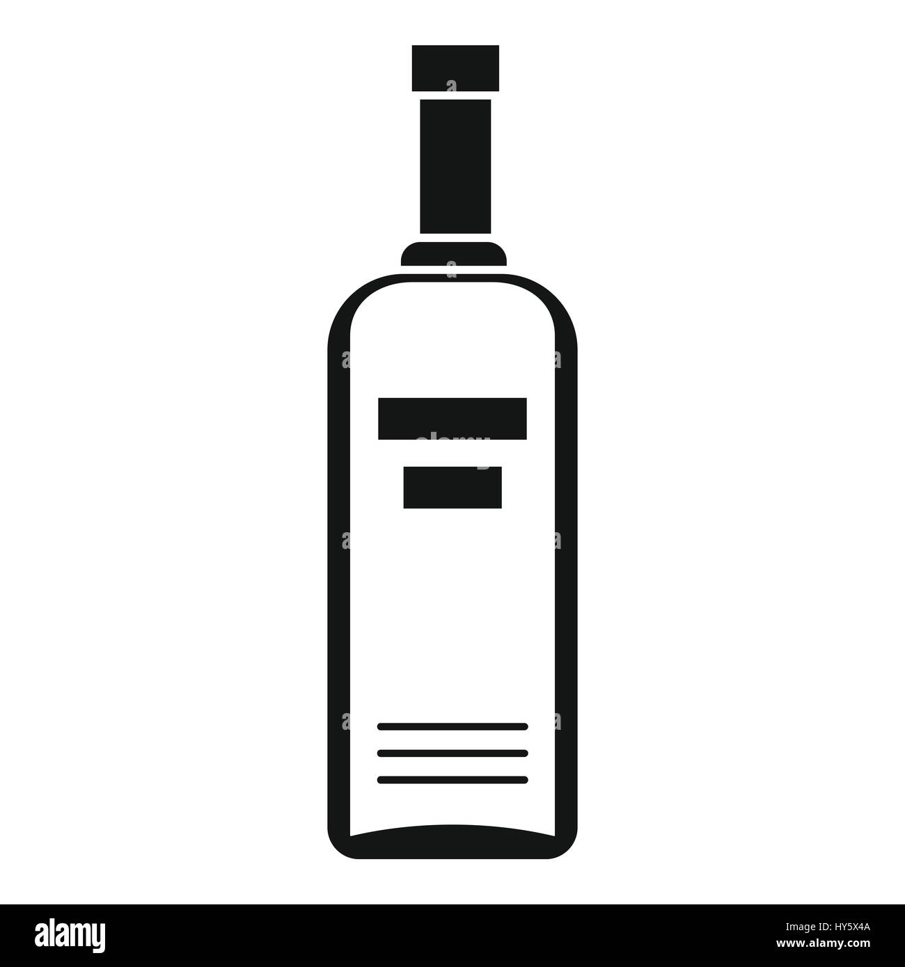 Bottle of vodka icon, simple style Stock Vector Image & Art - Alamy