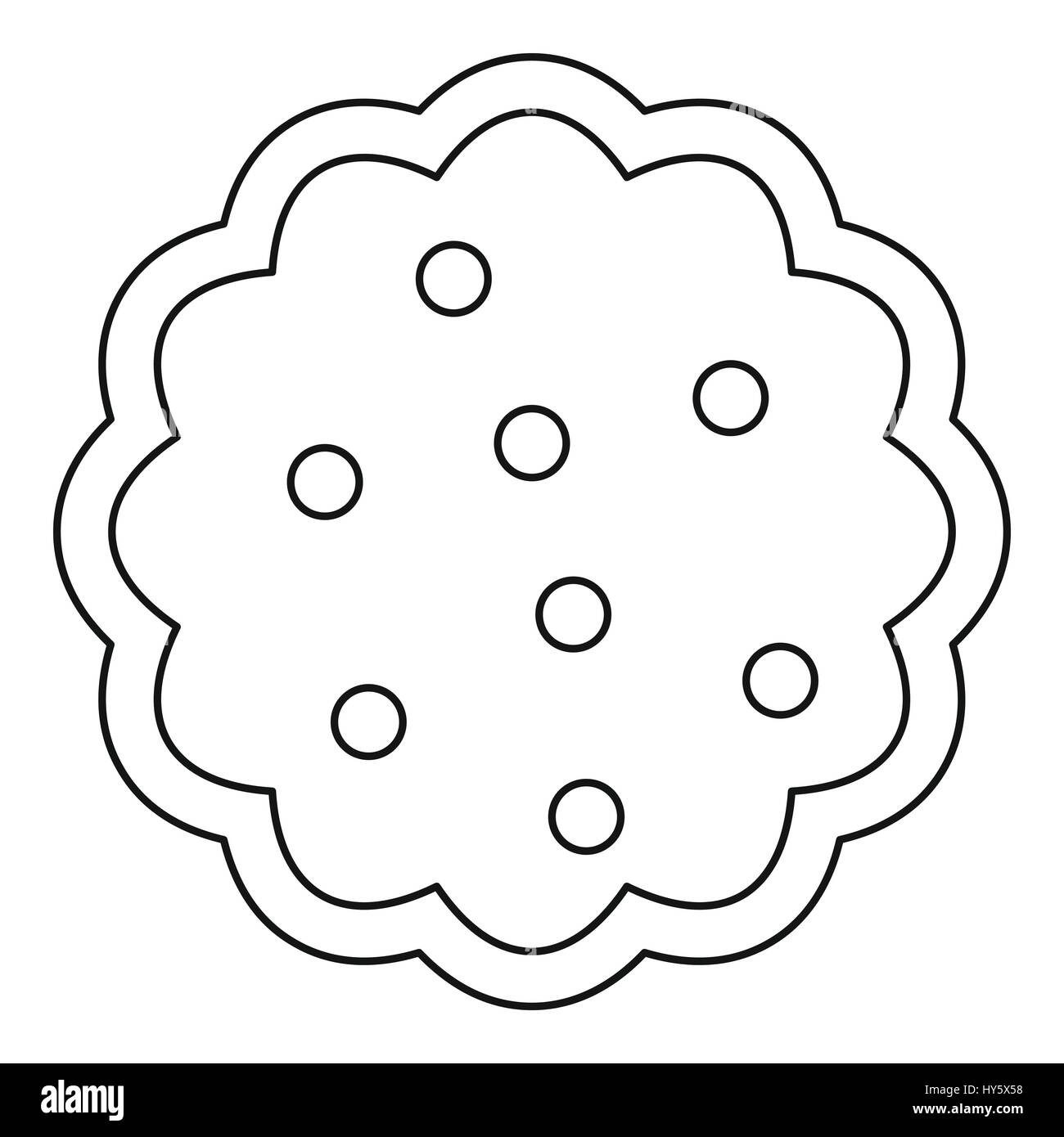 Cookies icon, outline style Stock Vector Image & Art - Alamy