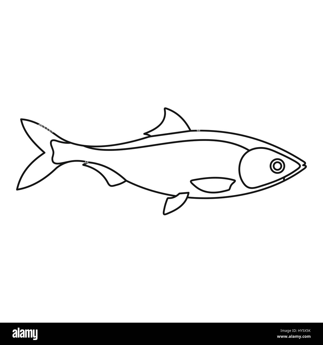 Fish icon, outline style Stock Vector Image & Art - Alamy