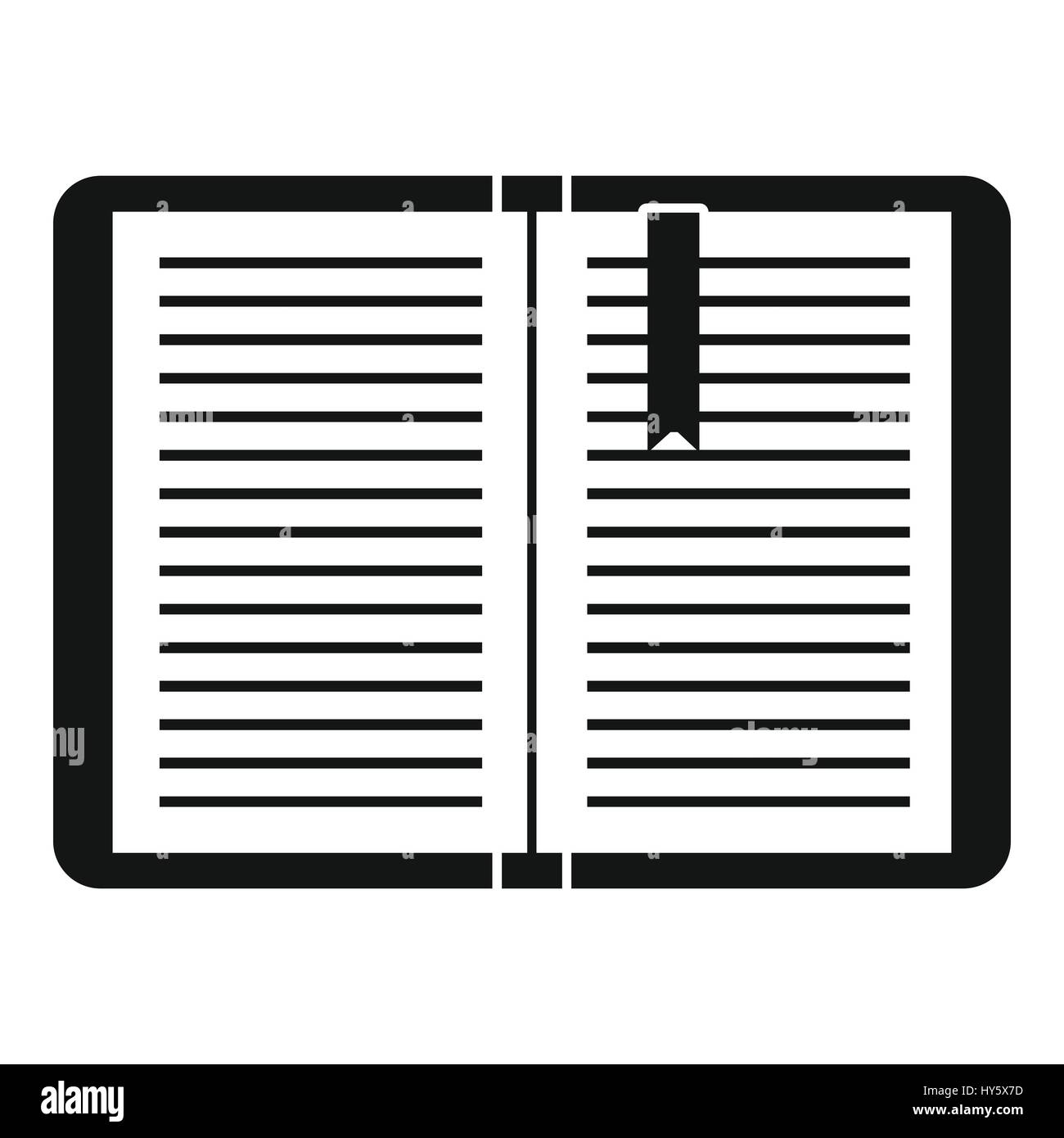 Open tutorial with bookmark icon, simple style Stock Vector Image & Art ...